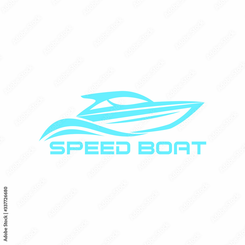 Speed Boat Logo Design Stock Vector | Adobe Stock