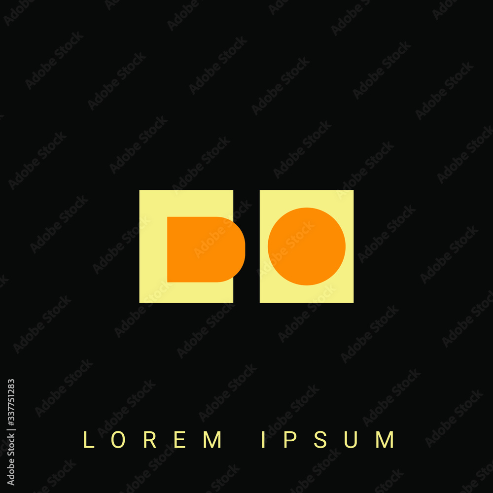 Modern creative shaped DO, OD, D, O logo. Initial Logo Designs Templete ...