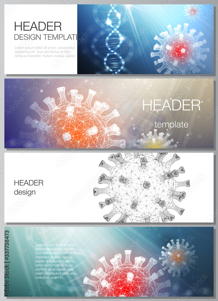 Vector layout of headers, banner design template for website footer ...
