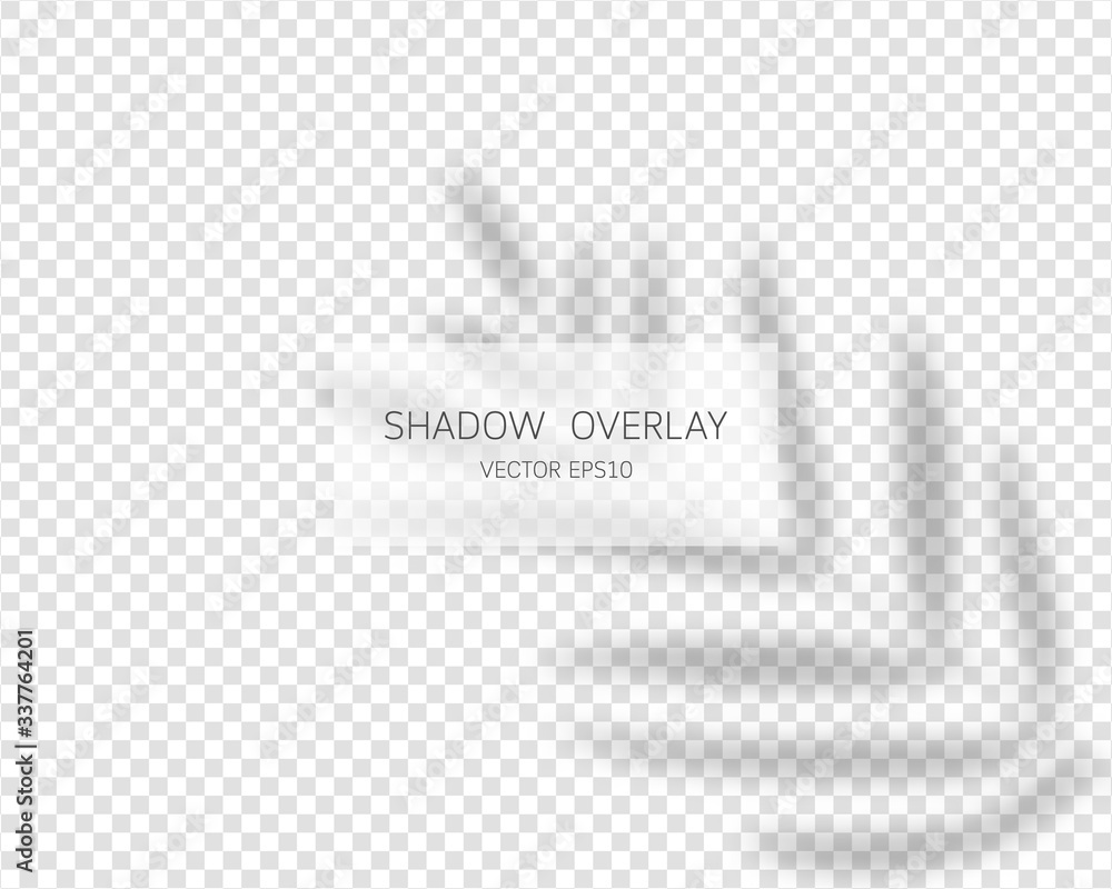 Shadow overlay effect. Natural shadows isolated on transparent ...