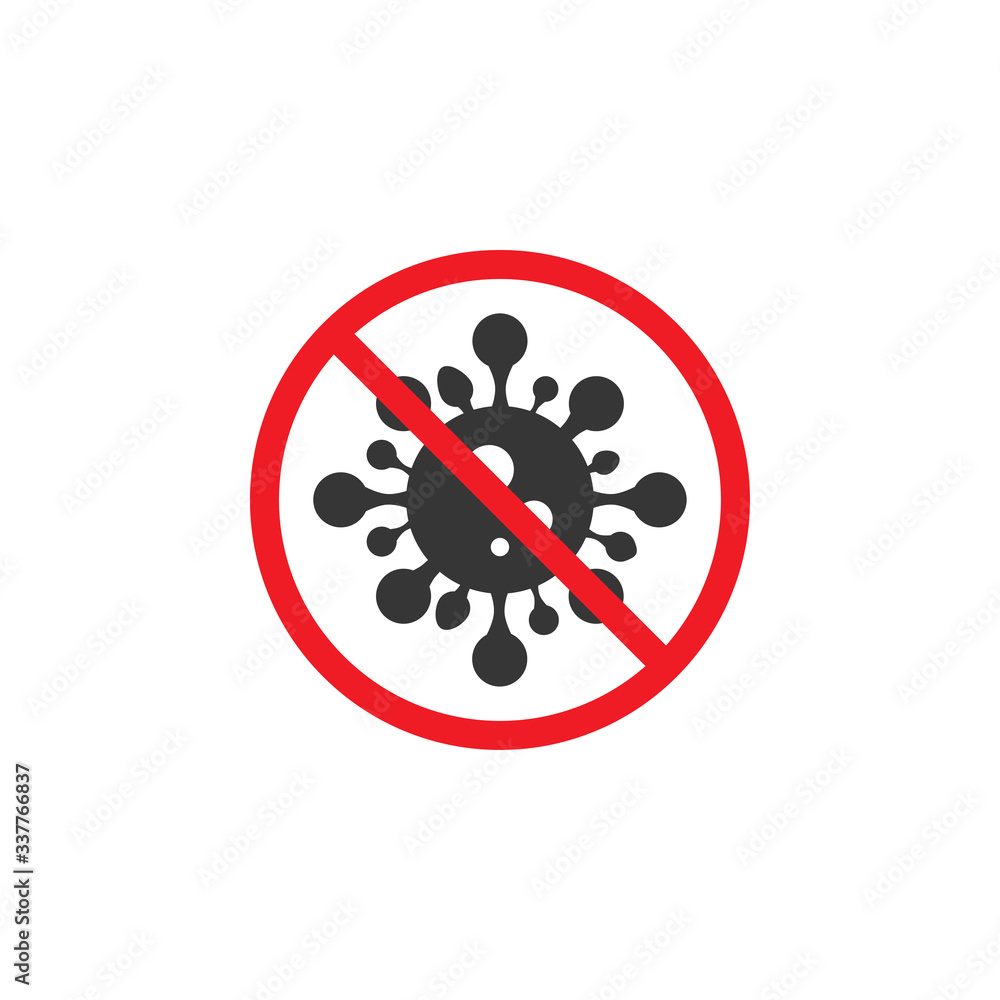 Stop Sign Of Virus, Bacteria, Germs and Microbe. Antibacterial and ...