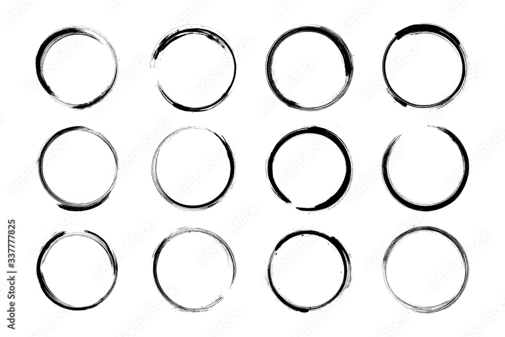 circle Black inked splatter dirt stain splattered. Ink splashes vector ...