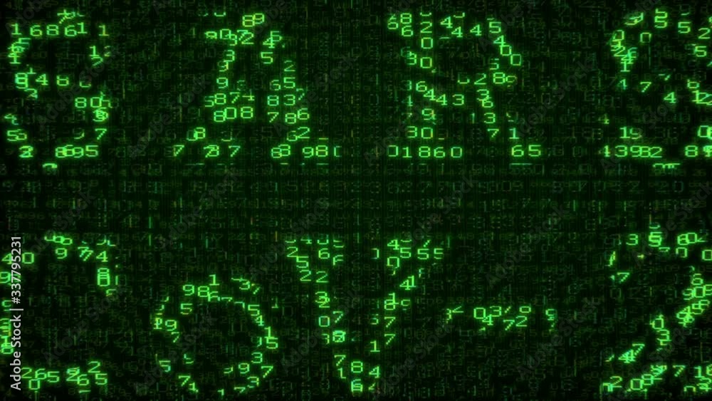 Video Stock SARS-CoV-2 Test - Digital Data Code Matrix. Monitor ...