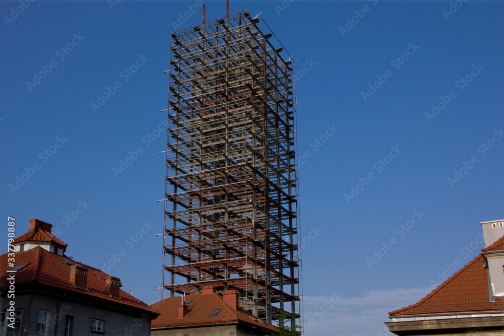 Skyscraper steel skeleton. Stock Photo | Adobe Stock
