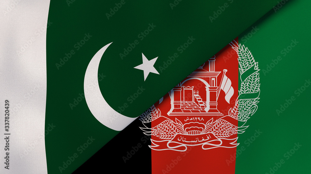 The flags of Pakistan and Afghanistan. News, reportage, business ...