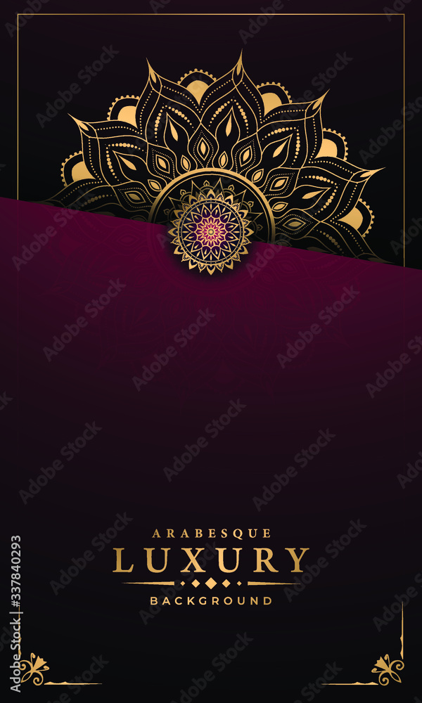 Luxury ornamental mandala design background with royal arabesque ...