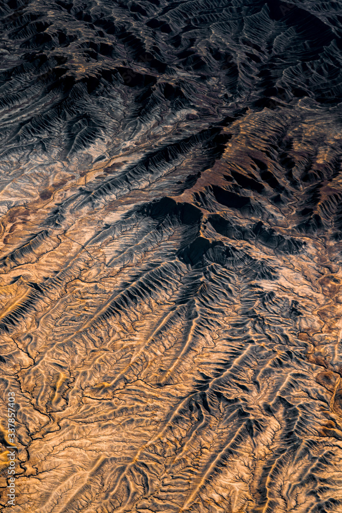 Aerial view of desert landscape Stock Photo | Adobe Stock