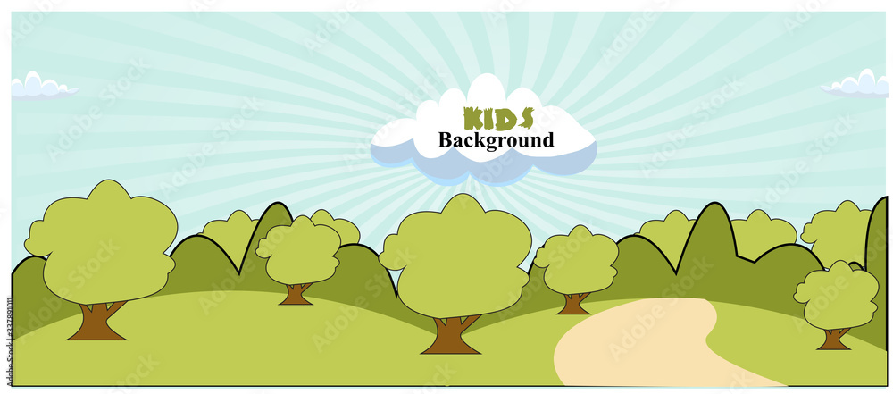 Green Environment Background For Kids