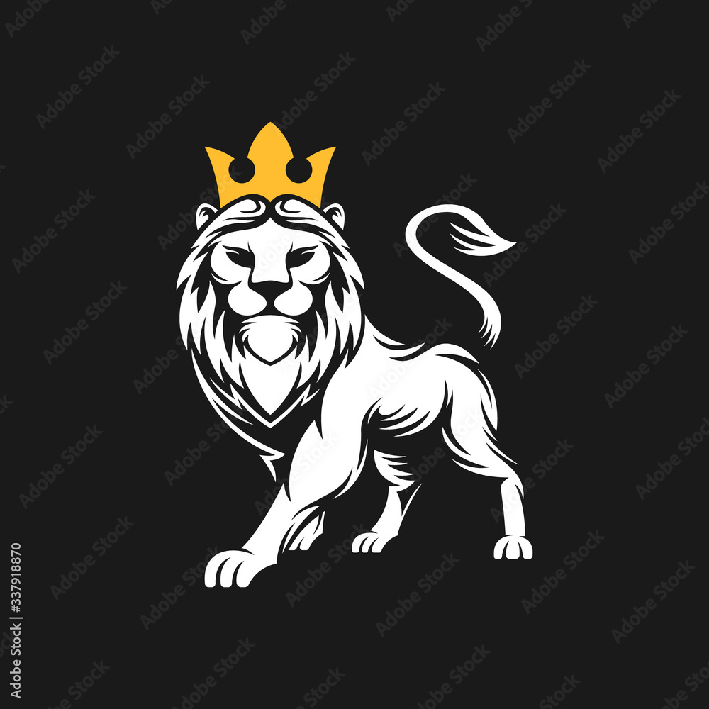 Lion Logo Vector Design Illustrator. Vintage Luxury Lion Head Logo ...