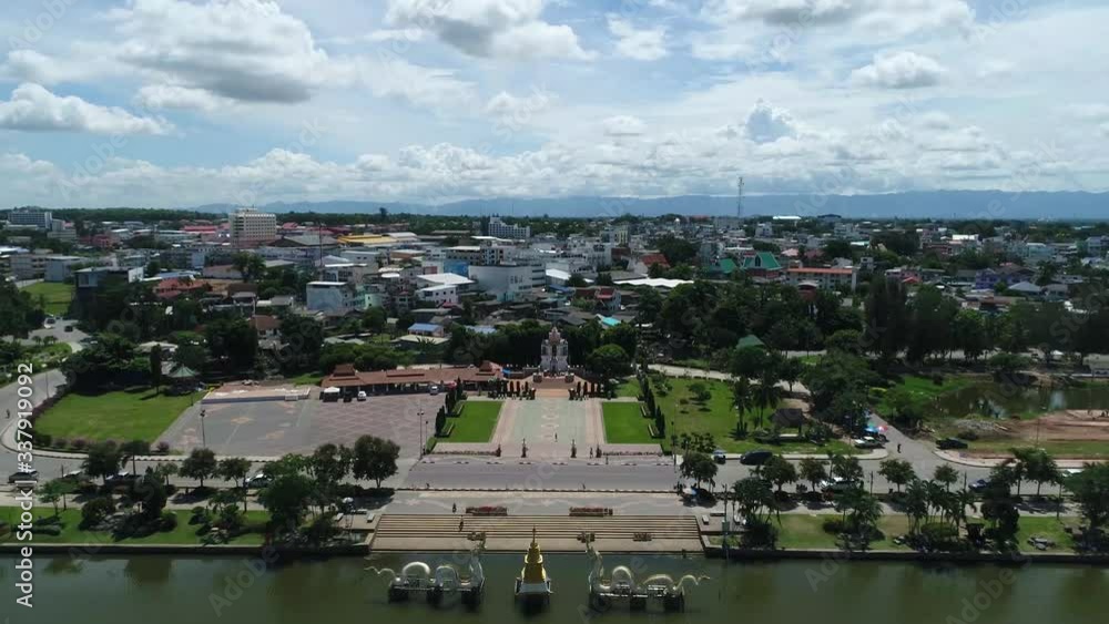 Aerial Footage of Phayao Lake, Phayao, Thailand, The Largest Lake in ...