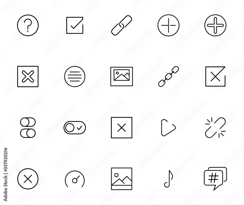 Big set of Edit line icons. Stock Vector | Adobe Stock