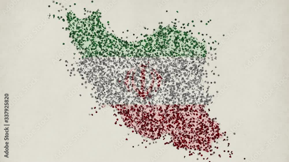 9 short videos. small germs and viruses turn into map of Iran country ...