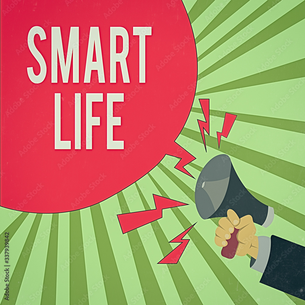 Conceptual hand writing showing Smart Life. Concept meaning approach ...