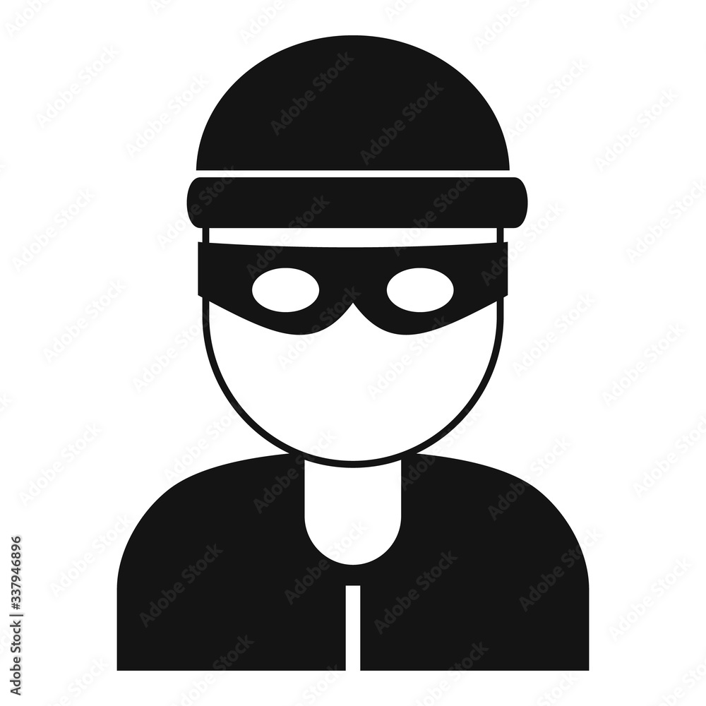 Burglar icon. Simple illustration of burglar vector icon for web design ...