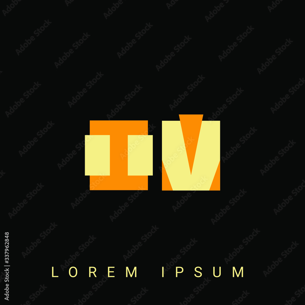 Modern creative shaped IV, VI, I, V logo. Initial Logo Designs Templete ...