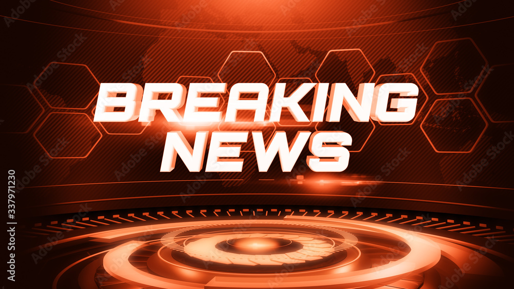 Futuristic Breaking news background world global tv news. Stock ...