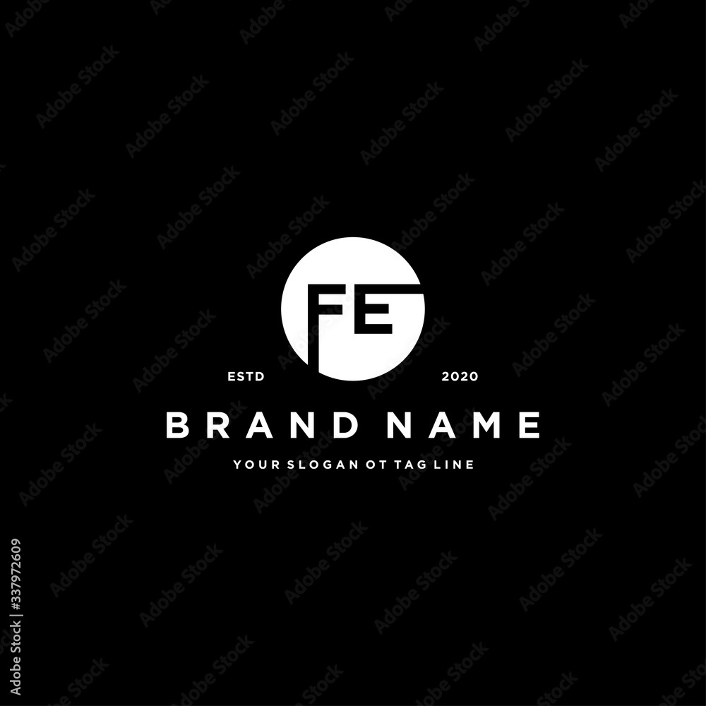 letter FE logo design vector Stock Vector | Adobe Stock