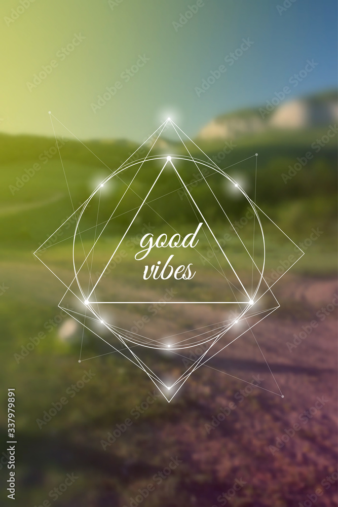 Sacred geometry inspired vector illustration with interlocking circles ...