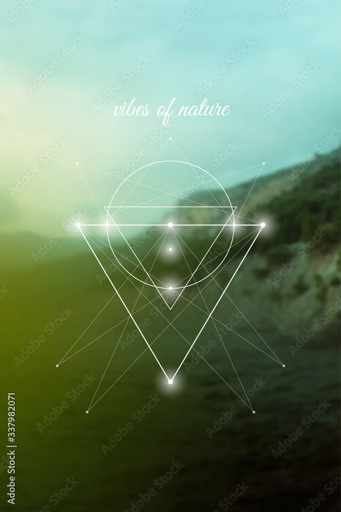 Sacred geometry inspired vector illustration with interlocking circles ...