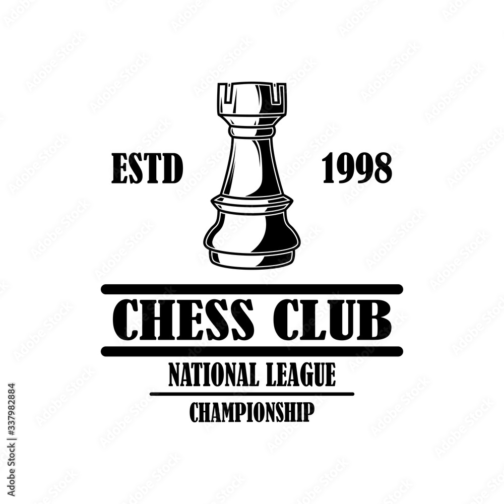 Chess club emblem template. Design element for emblem, sign, logo ...