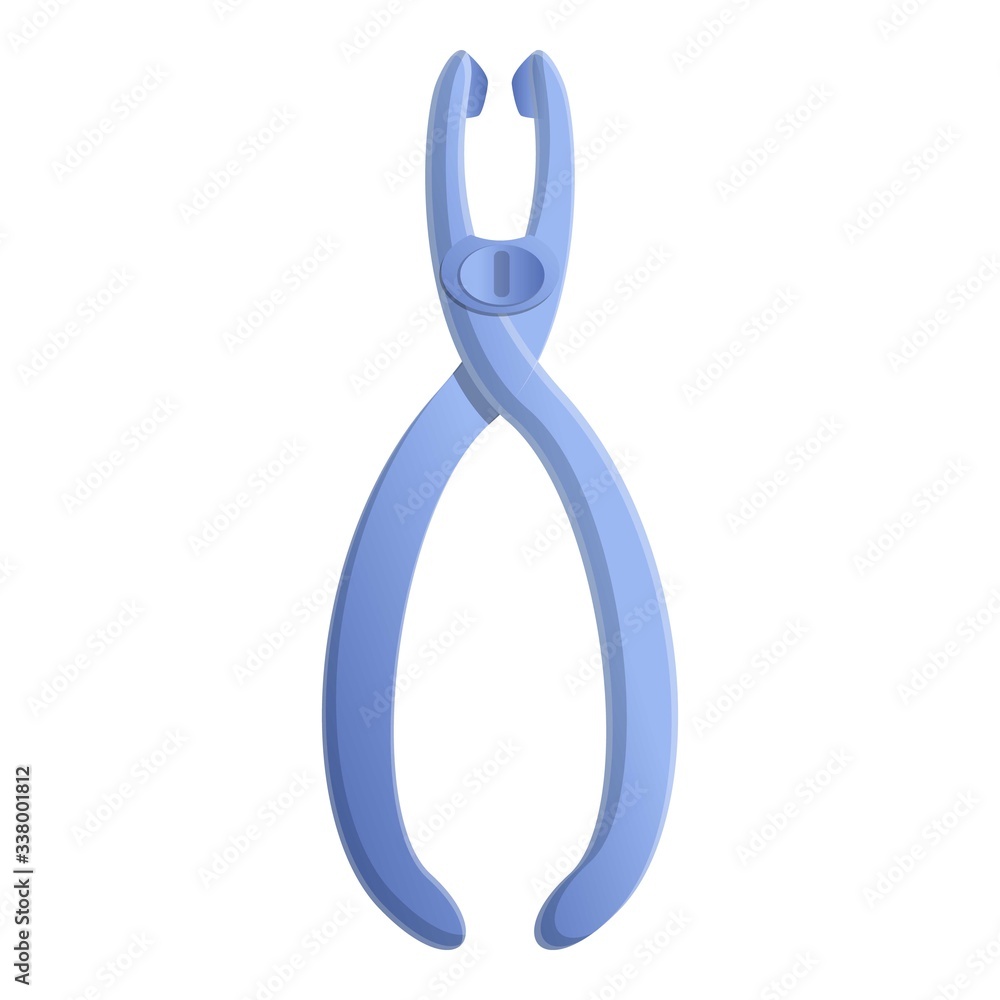 Dental forceps icon. Cartoon of dental forceps vector icon for web ...