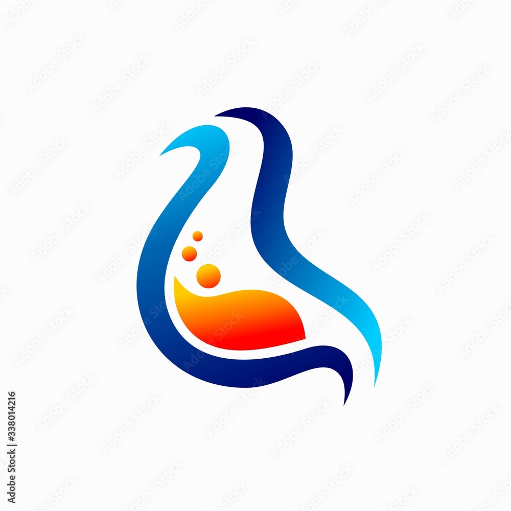 stomach vector logo, gastric logo design Stock Vector | Adobe Stock