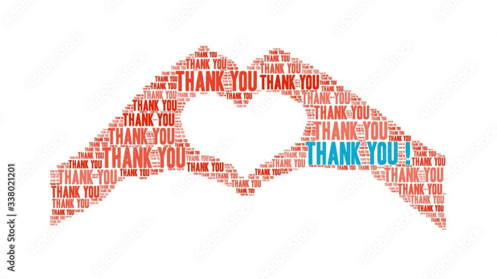 Thank You animated word cloud on a white background. Stock Video ...