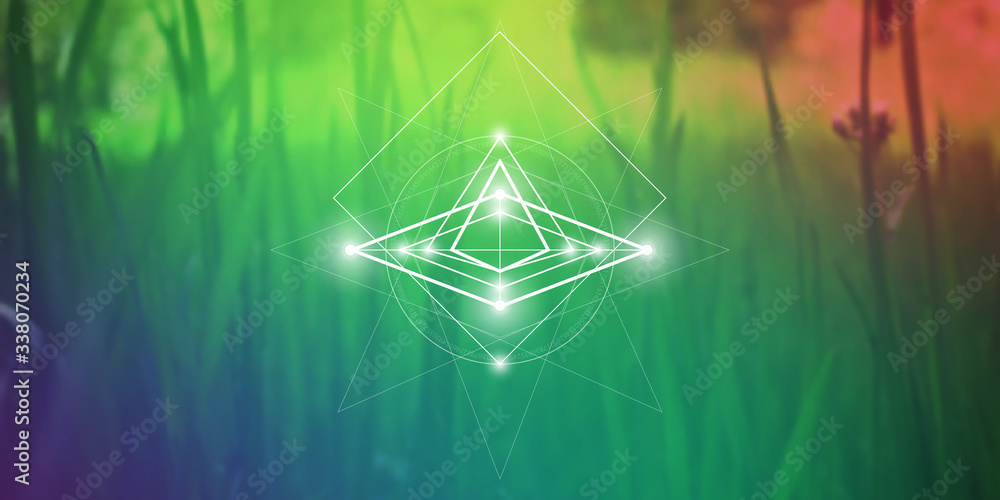 Sacred geometry web banner. Math, nature, and spirituality in nature ...