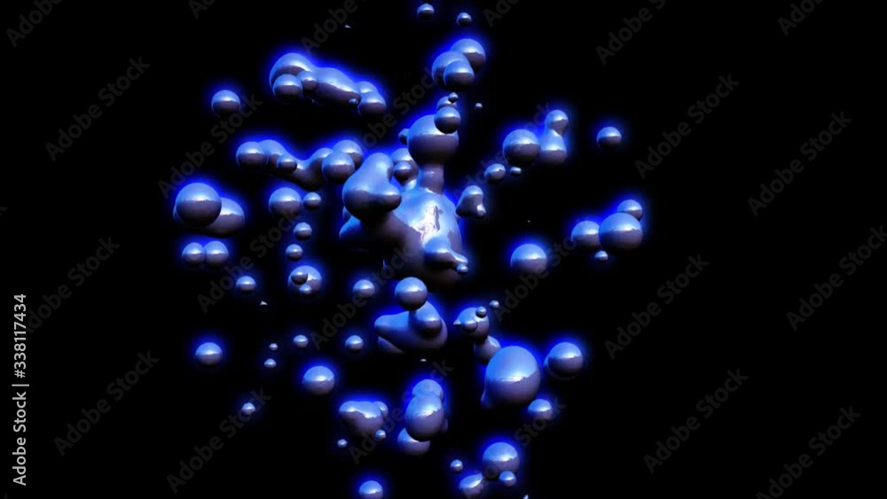 Digital Render Digital Render Abstract Cell Division Stock Video