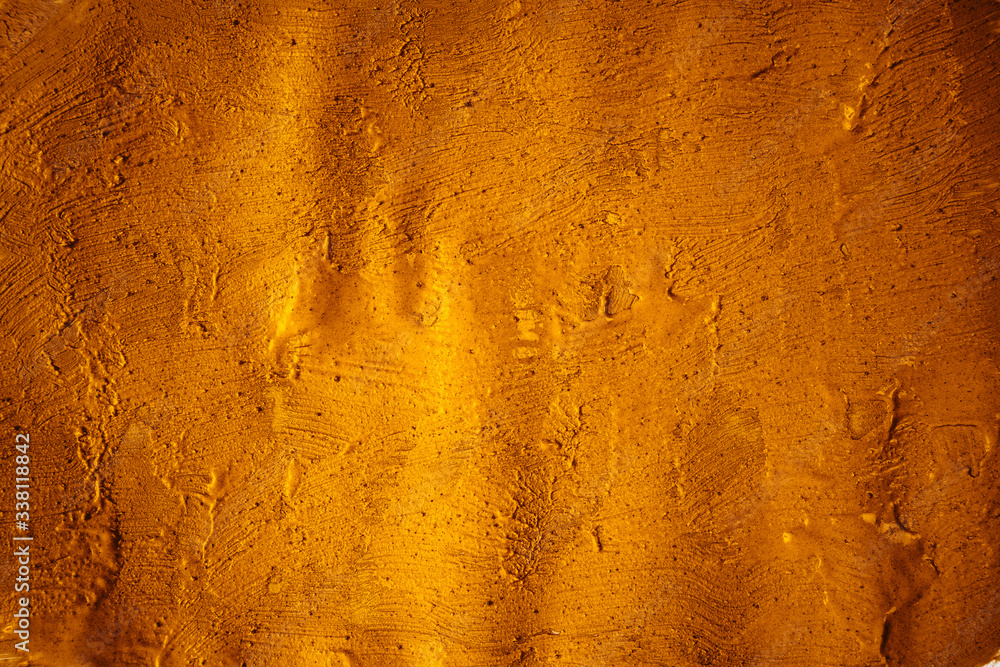 A beautiful Gold paint texture on wall, background - Image. Color paint ...