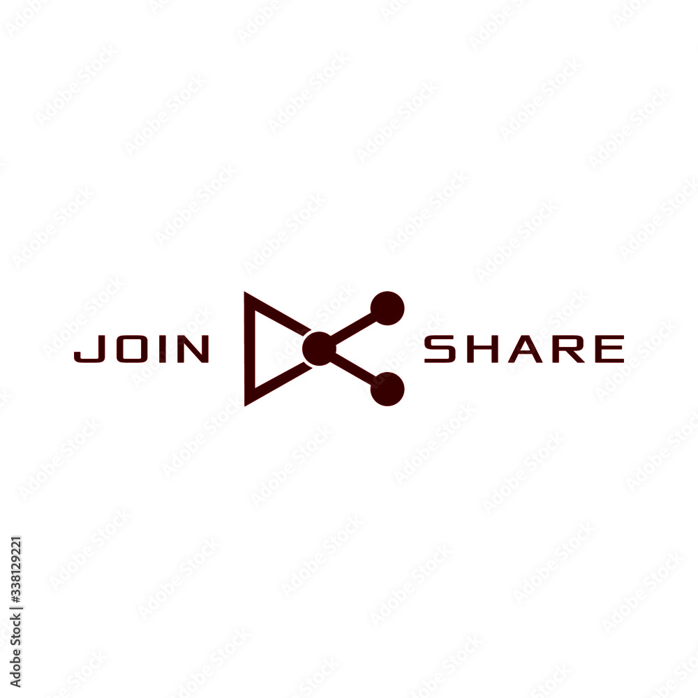 JOIN AND SHARE LOGO OR SYMBOL Stock Vector | Adobe Stock
