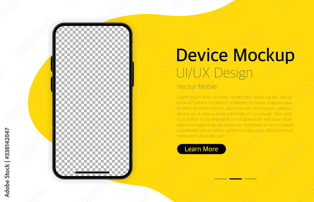 Smartphone blank screen. Modern design. Device mockup. UI and UX design ...