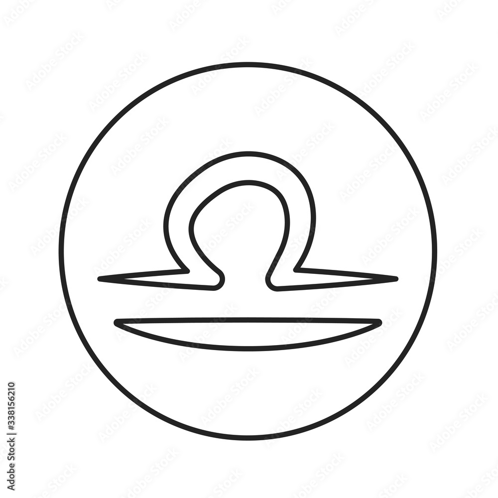Libra black line icon. Zodiac sign. Astrology and horoscope ...