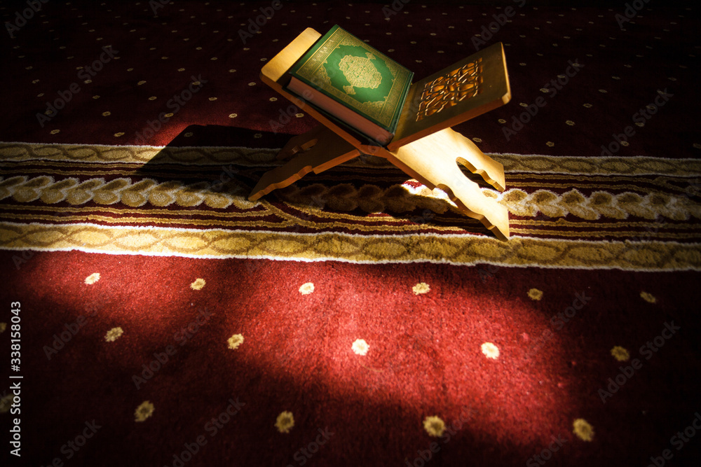 Holy Quran in a mosque Stock Photo | Adobe Stock