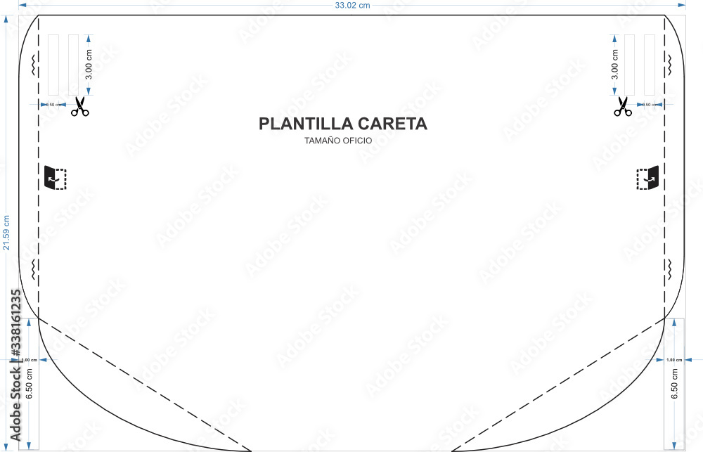 Plantilla para careta COVID Stock Vector | Adobe Stock