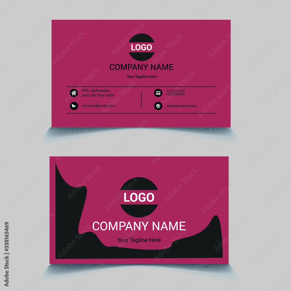Print-ready Modern presentation card. Vector business card template ...