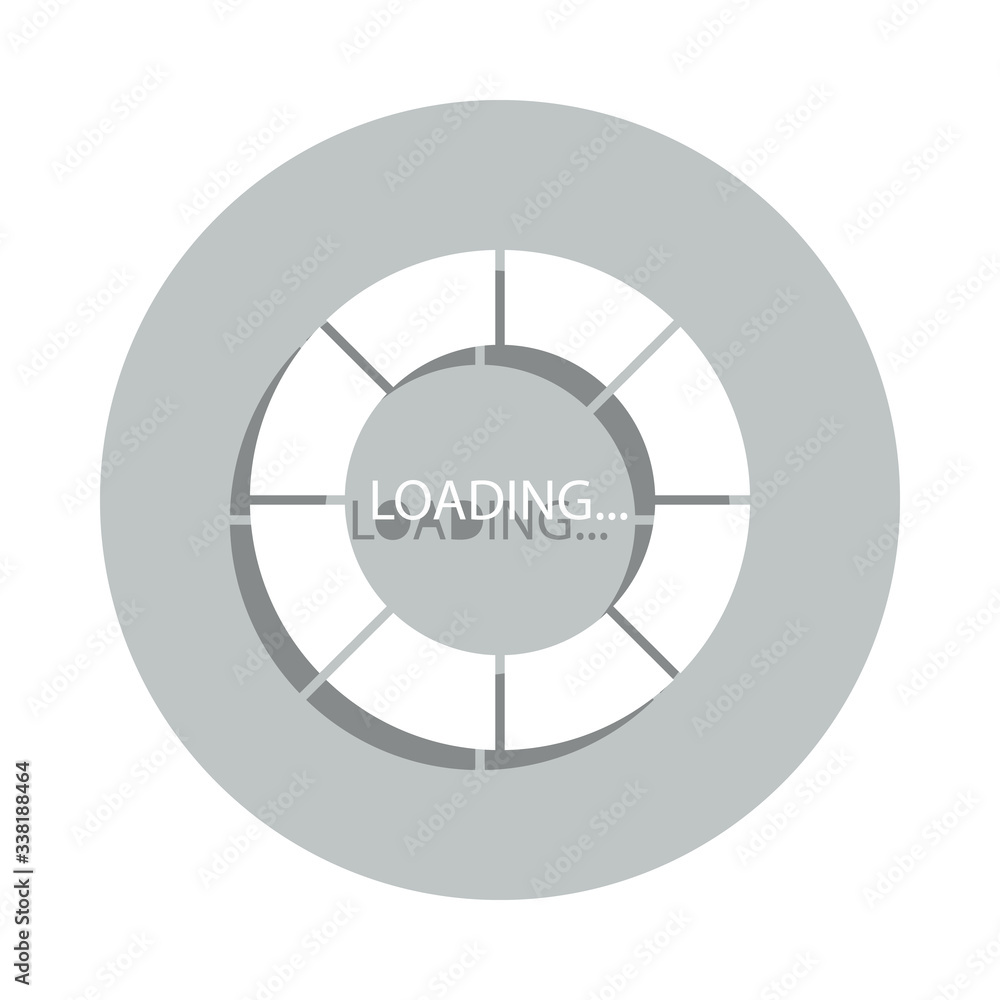 loading in pie badge icon. Simple glyph, flat vector of Loader icons ...