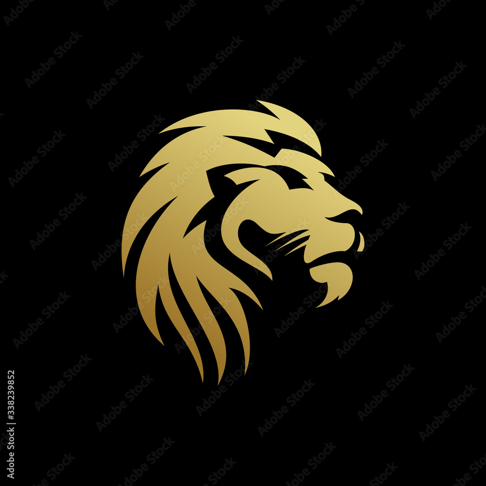 Lion logo Design vector template Illustration Stock Vector | Adobe Stock