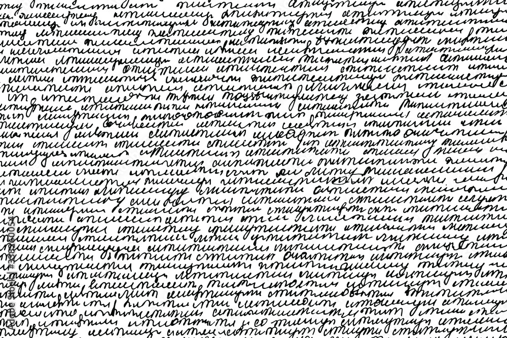 Grunge texture of handwritten text of poems. Monochrome background of ...