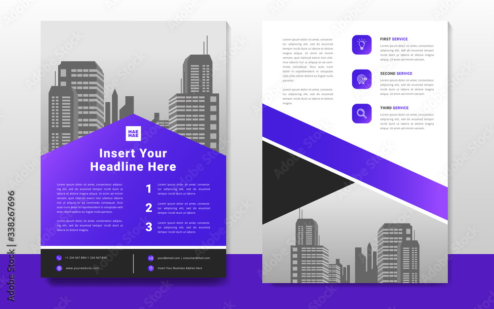 Corporate business flyer poster pamphlet brochure cover template design ...