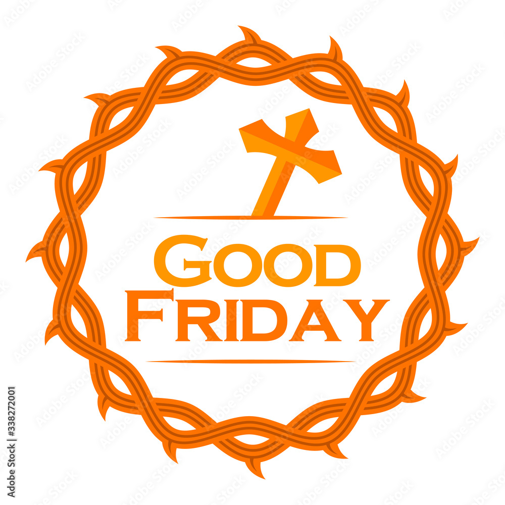 Good friday typography for banners, poster, logo, symbol, religious ...