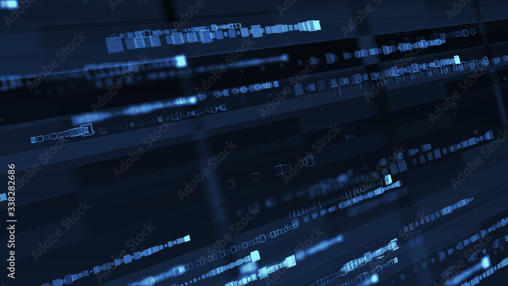 big data visualization, grid data driven technology futuristic digital ...