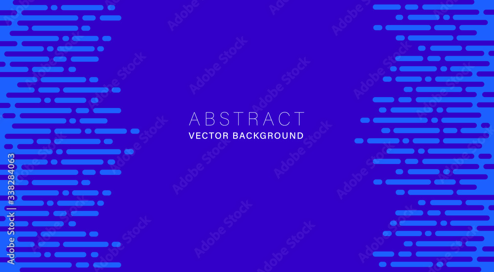 Blue abstract vector background with dot and dash line.Horizontal ...
