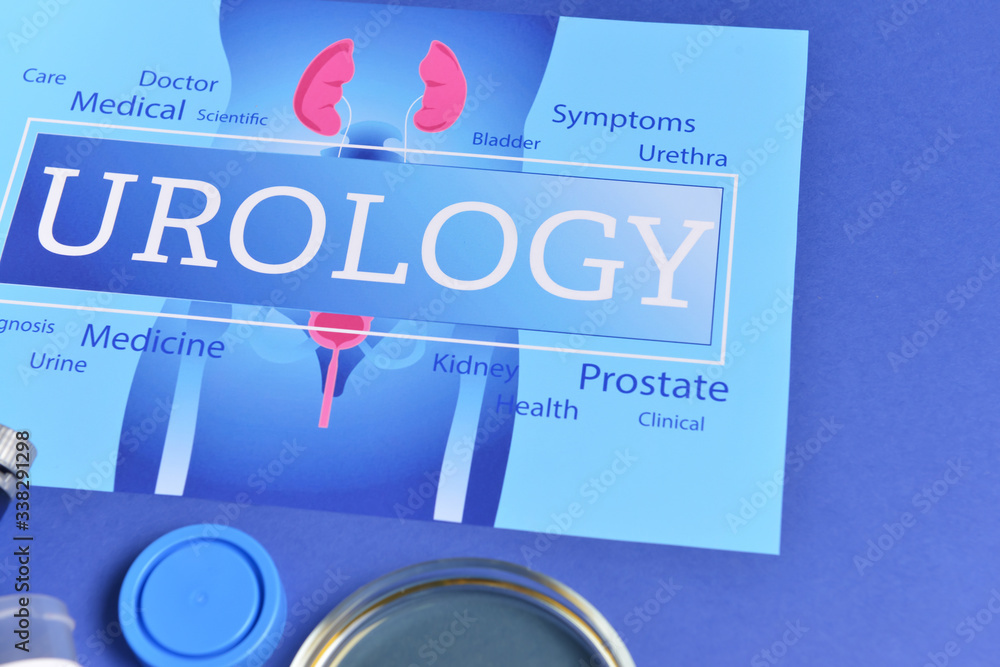 Paper sheet with text UROLOGY on color background Stock Photo | Adobe Stock