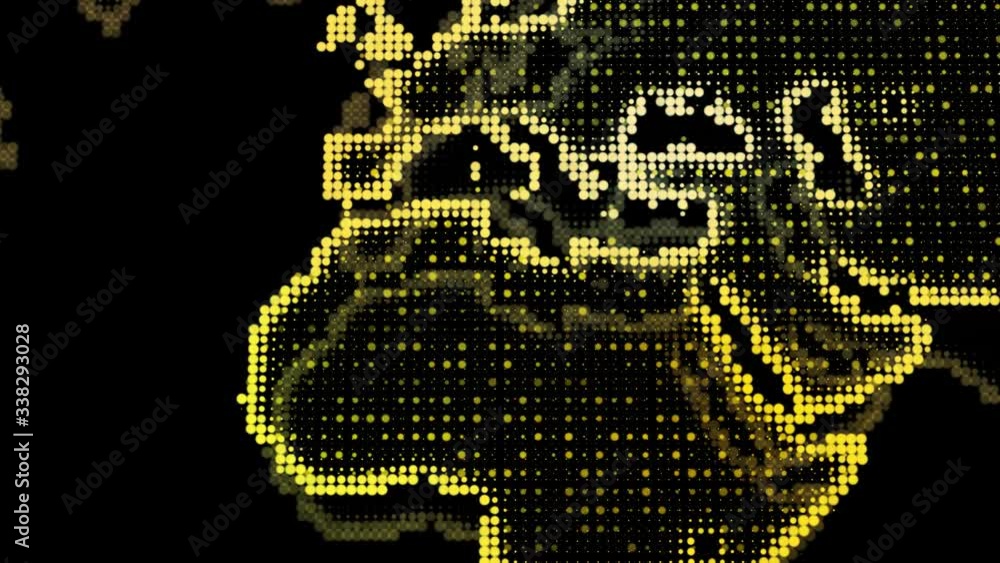 World Map. Animated World map with effects and glowing particles ...