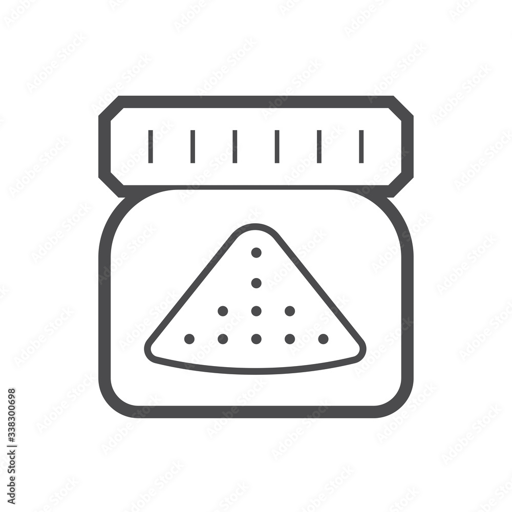 Soil sample or sampling vector icon. May called specimen in container ...