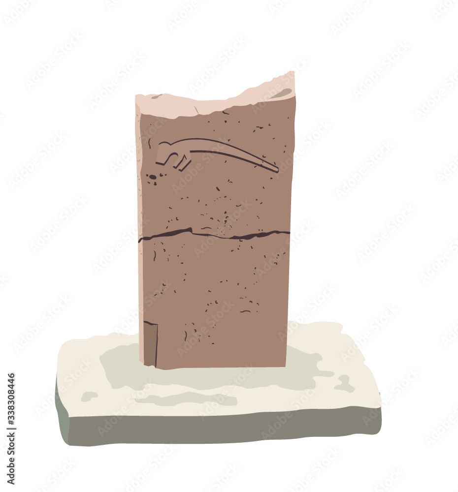 Vetor de Vector illustration and silhouette drawing Gobeklitepe, Urfa ...
