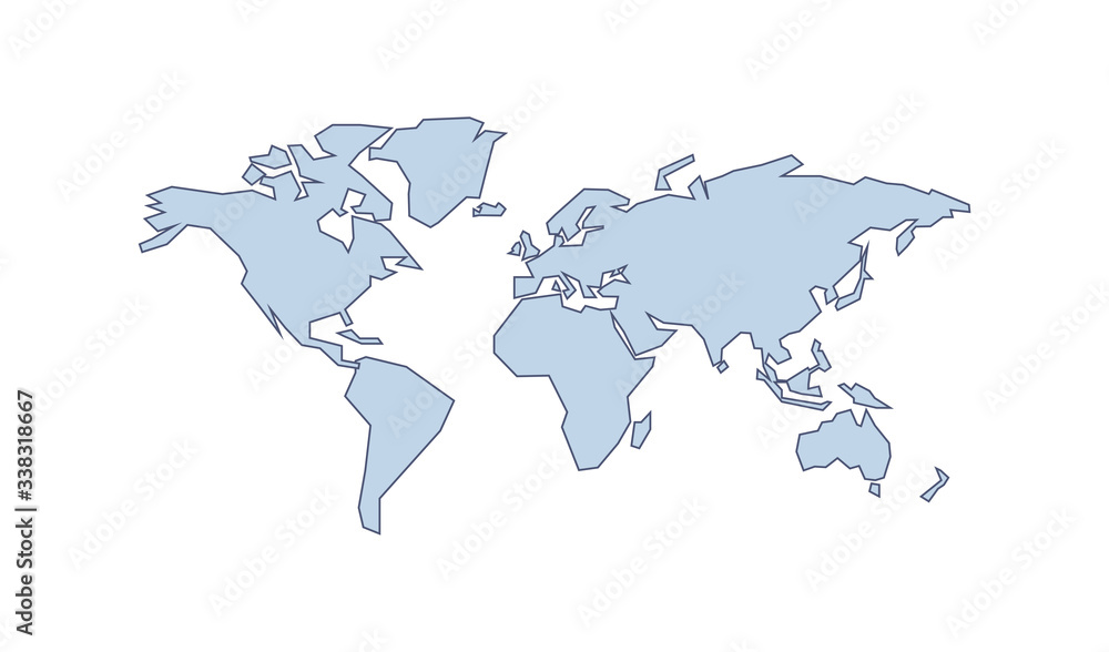 world map minimalism cartoon infographic. Abstract background Stock ...