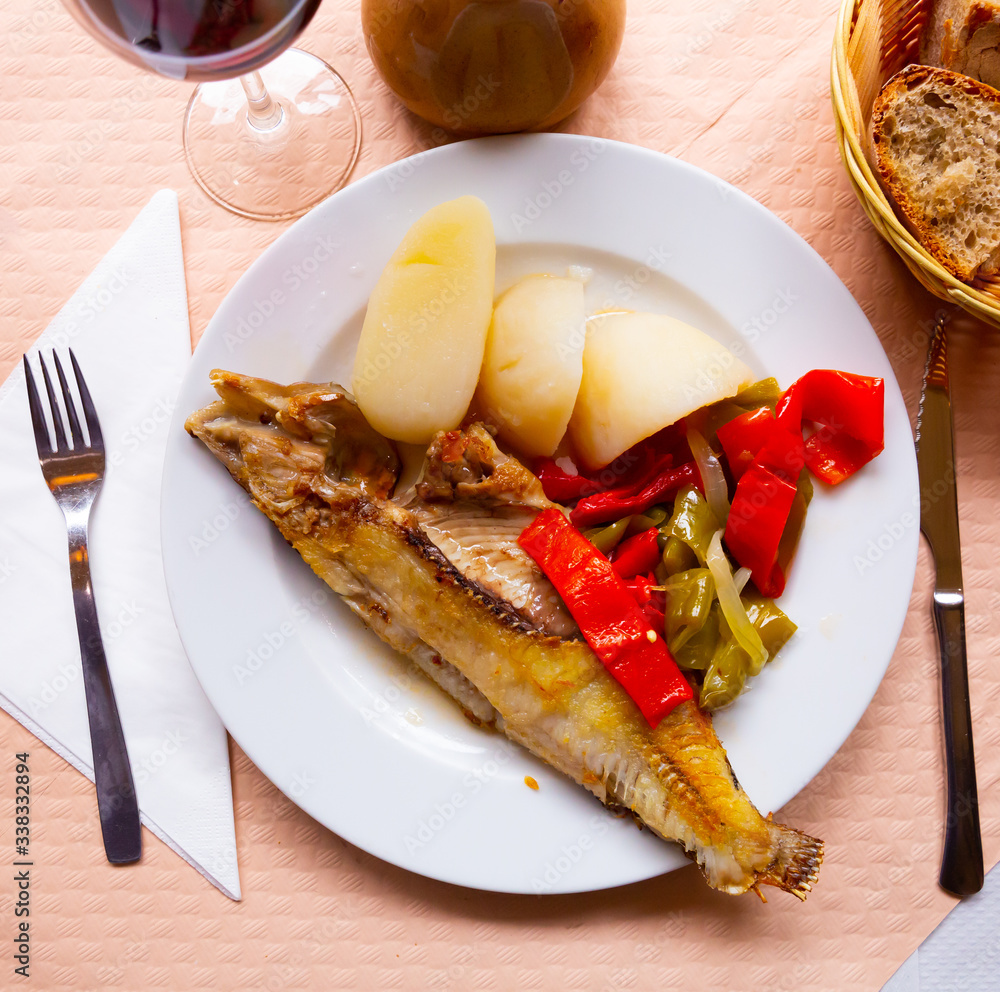 Roasted ballan wrasse fish (maragota) Stock Photo | Adobe Stock
