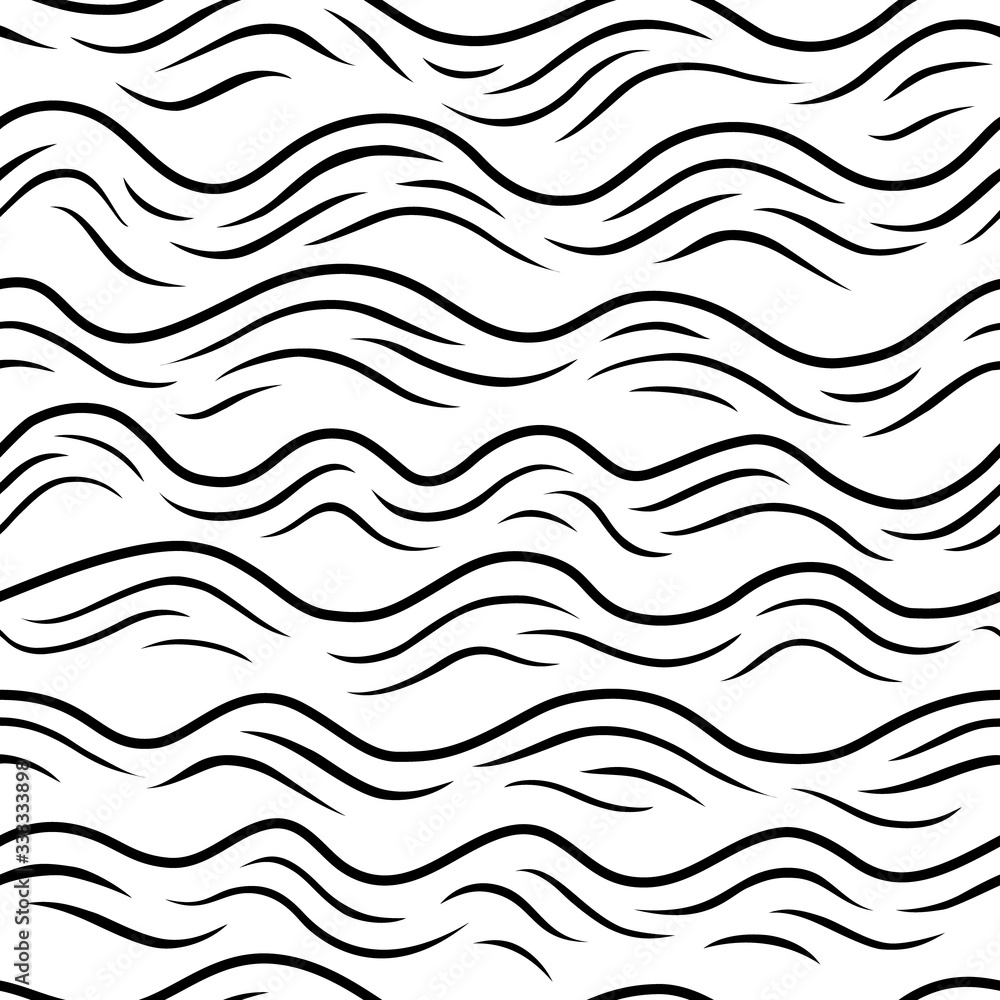 Abstract Waves Drawing